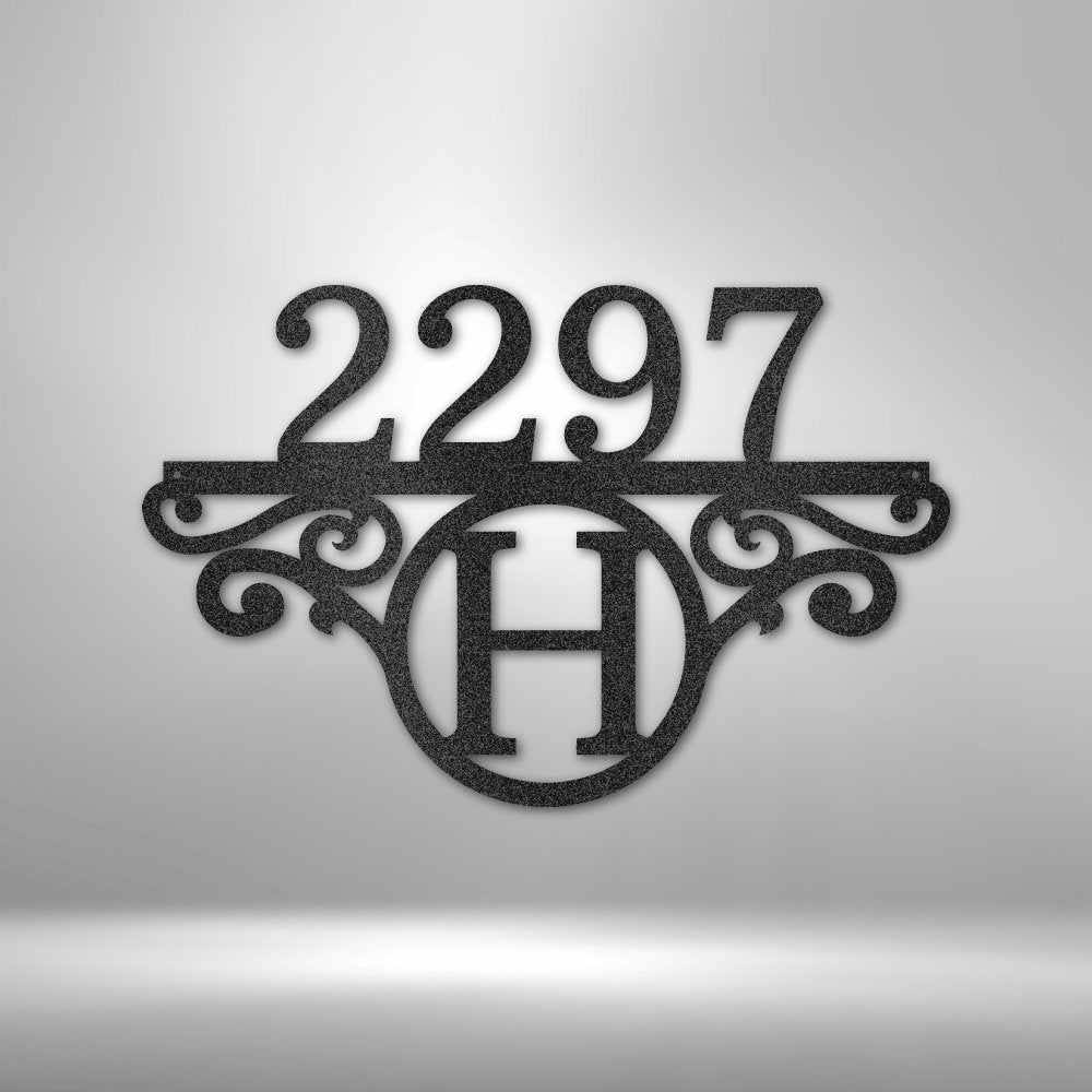 Initial Address Monogram - Steel Sign – I Love Heartstrings
